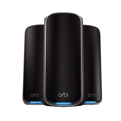 RBE973SB | Orbi Quad-band Mesh WiFi 7 System – 970 Series, Black Edition