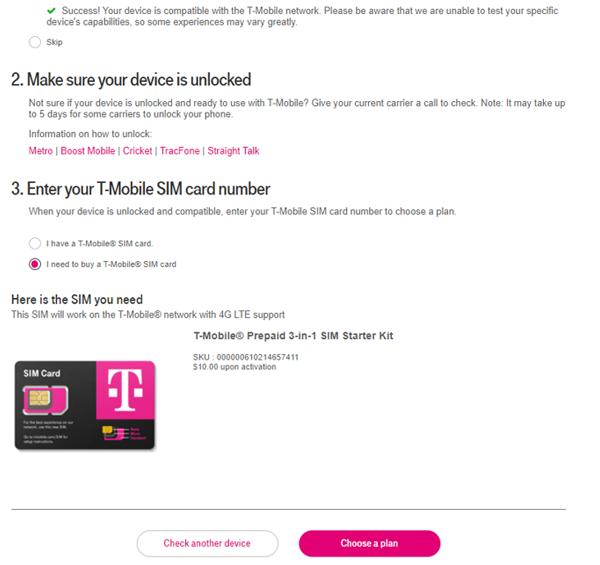 How do I buy an AT&T or T-Mobile SIM card or data plan for my unlocked ...