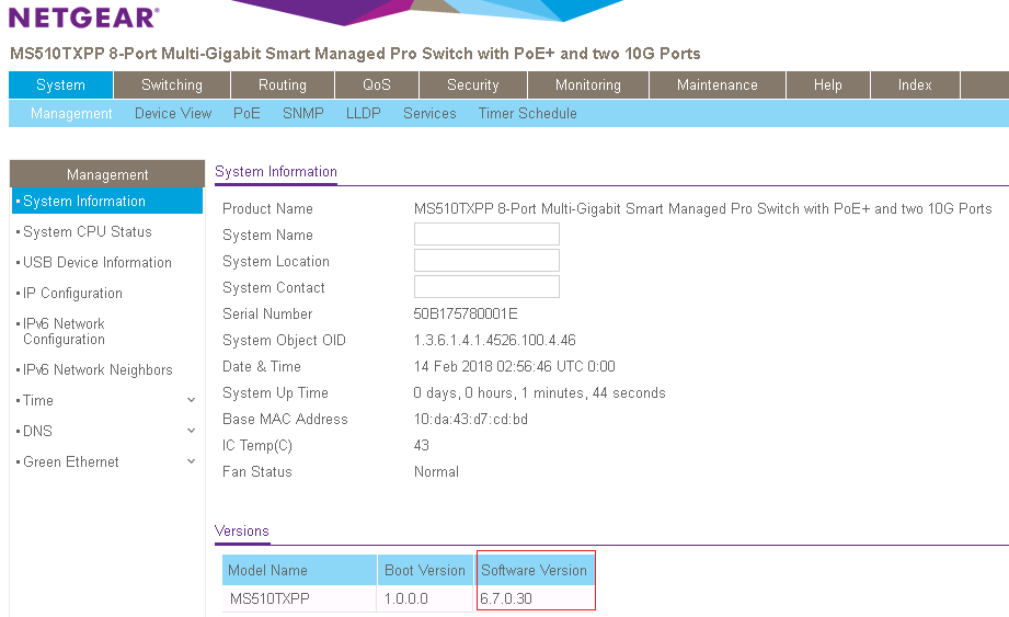 MS510TX / MS510TXPP Firmware Version 6.7.0.30 - NETGEAR Support