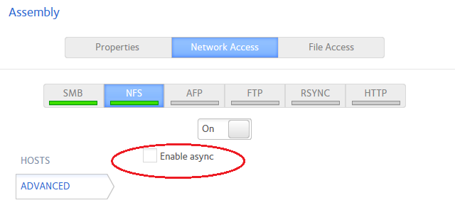 How to enable async mode in ReadyNAS OS 6 for improved NFS performance ...