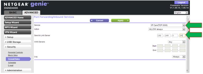 How do I set up port forwarding for my IP camera using the NETGEAR ... How do I set up port forwarding for my IP camera using the NETGEAR ...