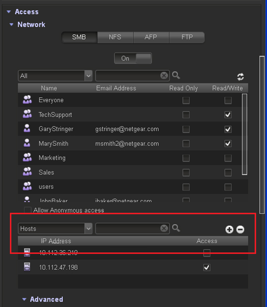 How do I add a host and configure host access settings on my ReadyDATA ...