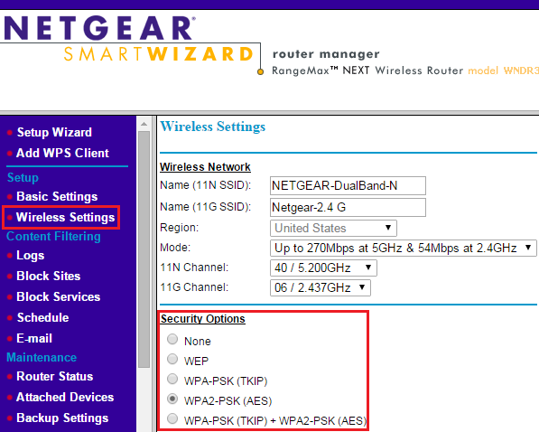 How do I secure my wireless network with the Smart Wizard interface ...