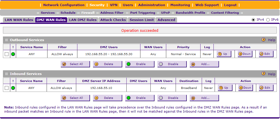 Enabling DMZ on a ProSAFE/ProSECURE router - NETGEAR Support