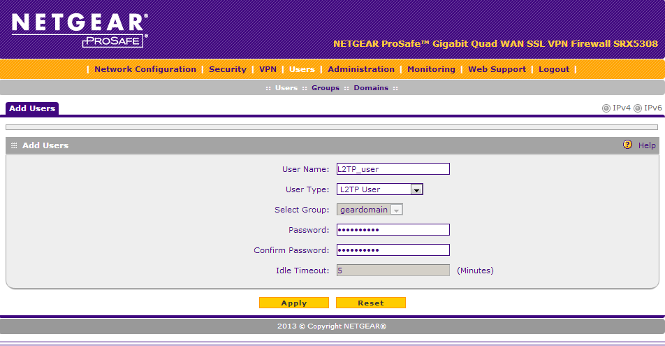 Configuring an L2TP VPN Tunnel to ProSAFE/ProSECURE routers - NETGEAR ...
