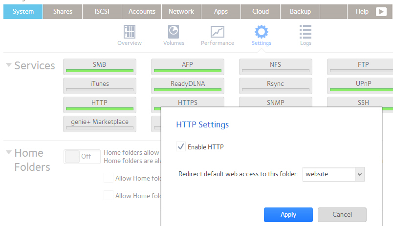 ReadyNAS OS 6: Create a personal webserver - NETGEAR Support