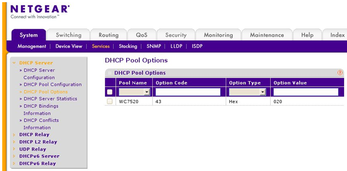 How do I configure DHCP option 43 on NETGEAR managed switch? - NETGEAR Support