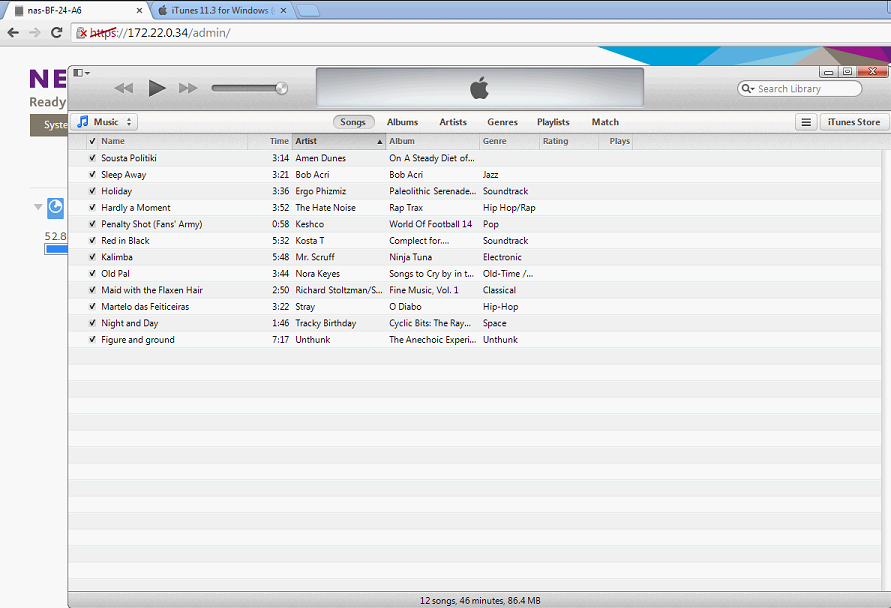 ReadyNAS OS 6: Using the ReadyNAS and iTunes Service on Windows ...