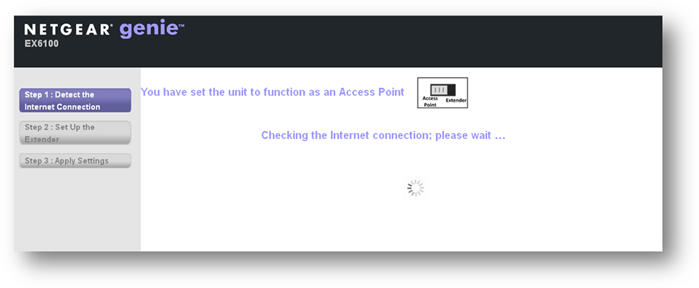 EX6100 Första gångs installation (Access Punkt och Extender) med ...