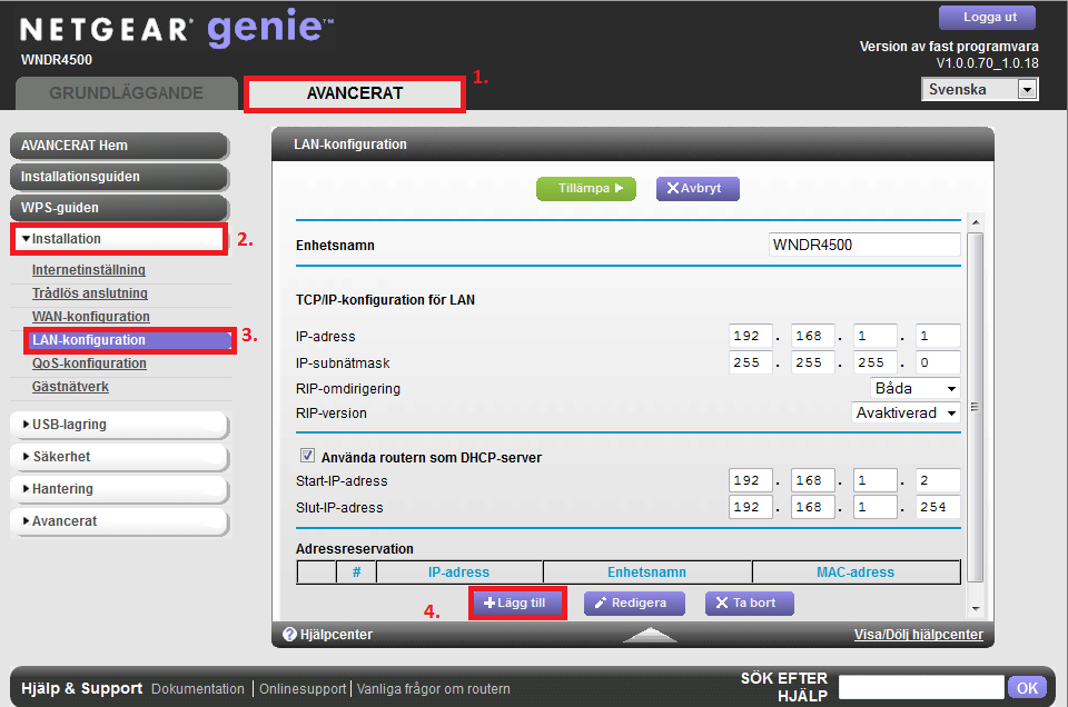 Adressreservation och öppna DMZ servern i NETGEAR genie - NETGEAR Support