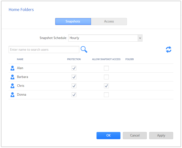ReadyNAS OS 6 - Managing home folder snapshots - NETGEAR Support