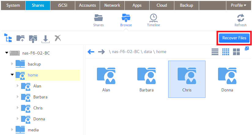 ReadyNAS OS 6 - Managing home folder snapshots - NETGEAR Support