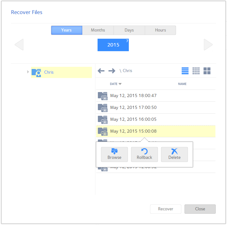 ReadyNAS OS 6 - Managing home folder snapshots - NETGEAR Support