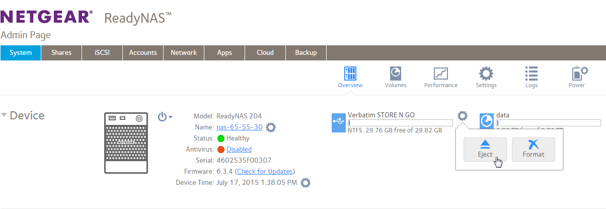 ReadyNAS OS 6: USB drive is mounted as read-only - NETGEAR Support