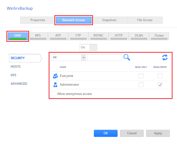 How do I back up data from a Windows Server to an SMB share on a ...