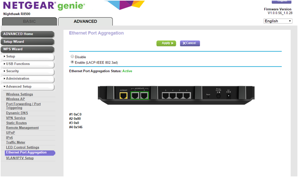 R8500 Port Aggregation with ProSAFE Switch | Answer | NETGEAR Support