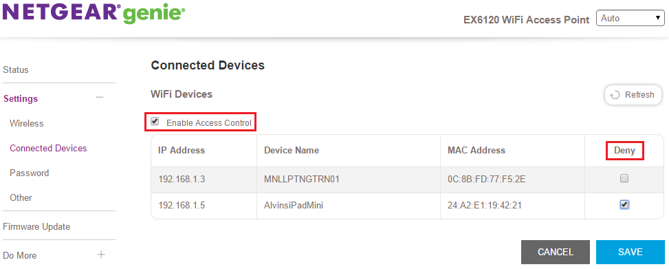 How to enable EX6000 / EX6120 Access Control - NETGEAR Support