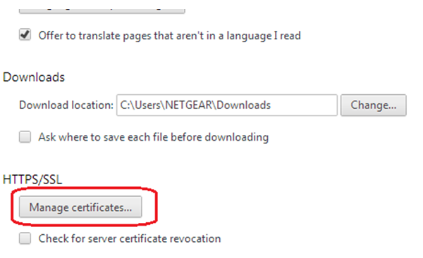 Installing a Certificate on Google Chrome for ReadyNAS OS 6 - NETGEAR ...