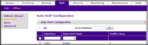 How do I configure Auto-VoIP using the web interface on my managed ...