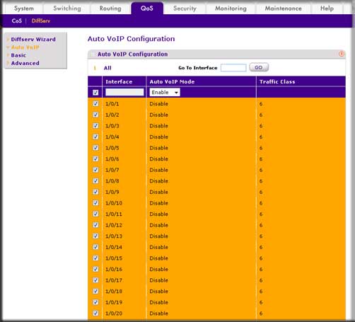 How do I configure Auto-VoIP using the web interface on my managed ...