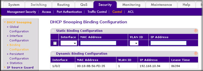 How do I configure Dynamic ARP inspection (DAI) using the web interface ...