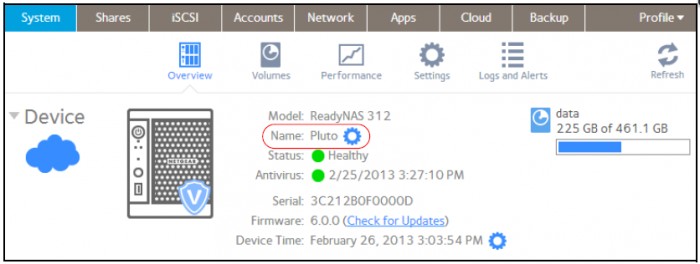 How do I change the host name on my ReadyNAS OS 6 storage system ...