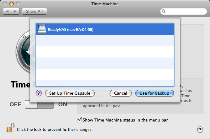How do I back up data stored on my Time Machine to my ReadyNAS Ultra ...