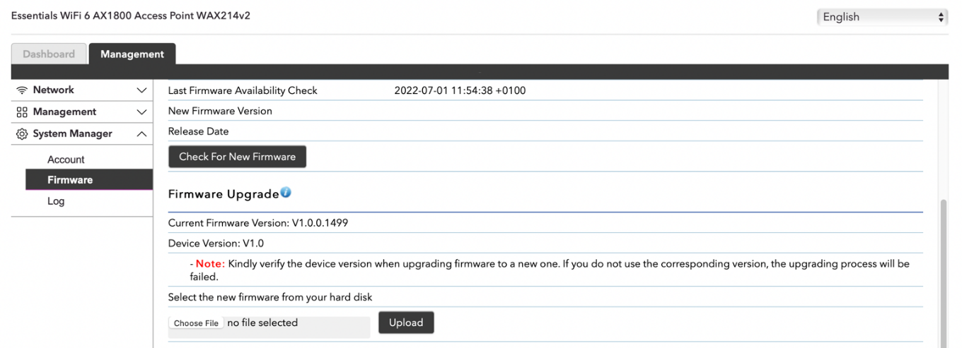 WAX214v2 Firmware Version 1.0.2.0 - NETGEAR Support