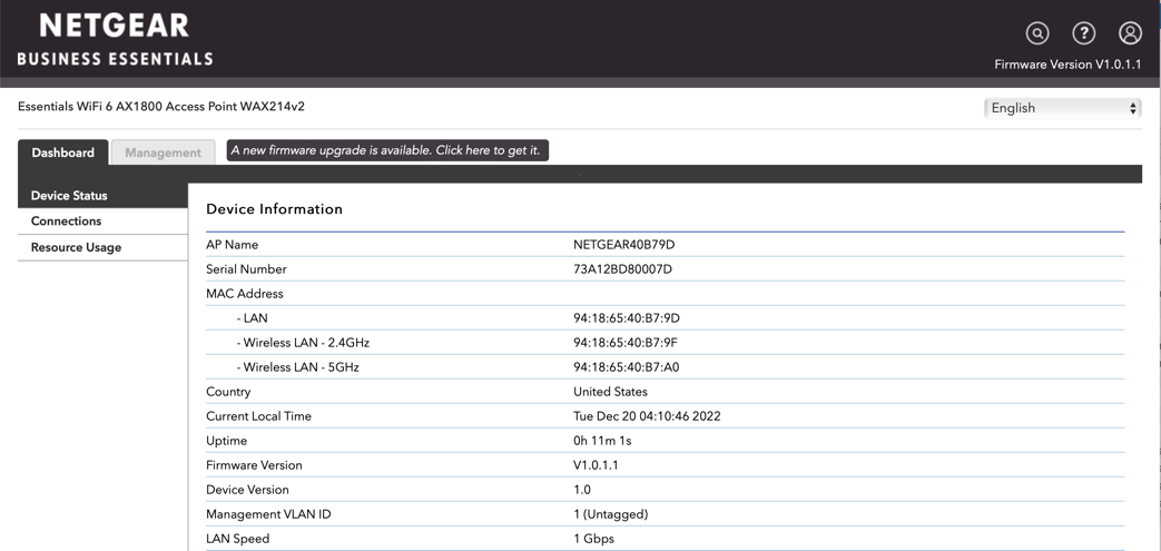 WAX214v2 Firmware Version 1.0.2.2 - NETGEAR Support