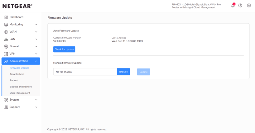 PR460X Firmware Version 2.2.0.46 - NETGEAR Support