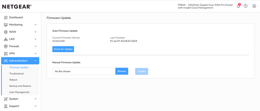 PR460X Firmware Version 2.4.0.100 - NETGEAR Support
