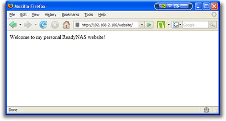 Create a personal webserver on the ReadyNAS (RAIDiator 4.x) - NETGEAR ...