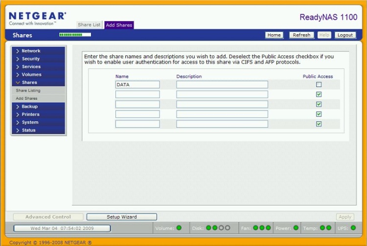 Setting up Active Directory folder permissions on RAIDiator 4.2 ...